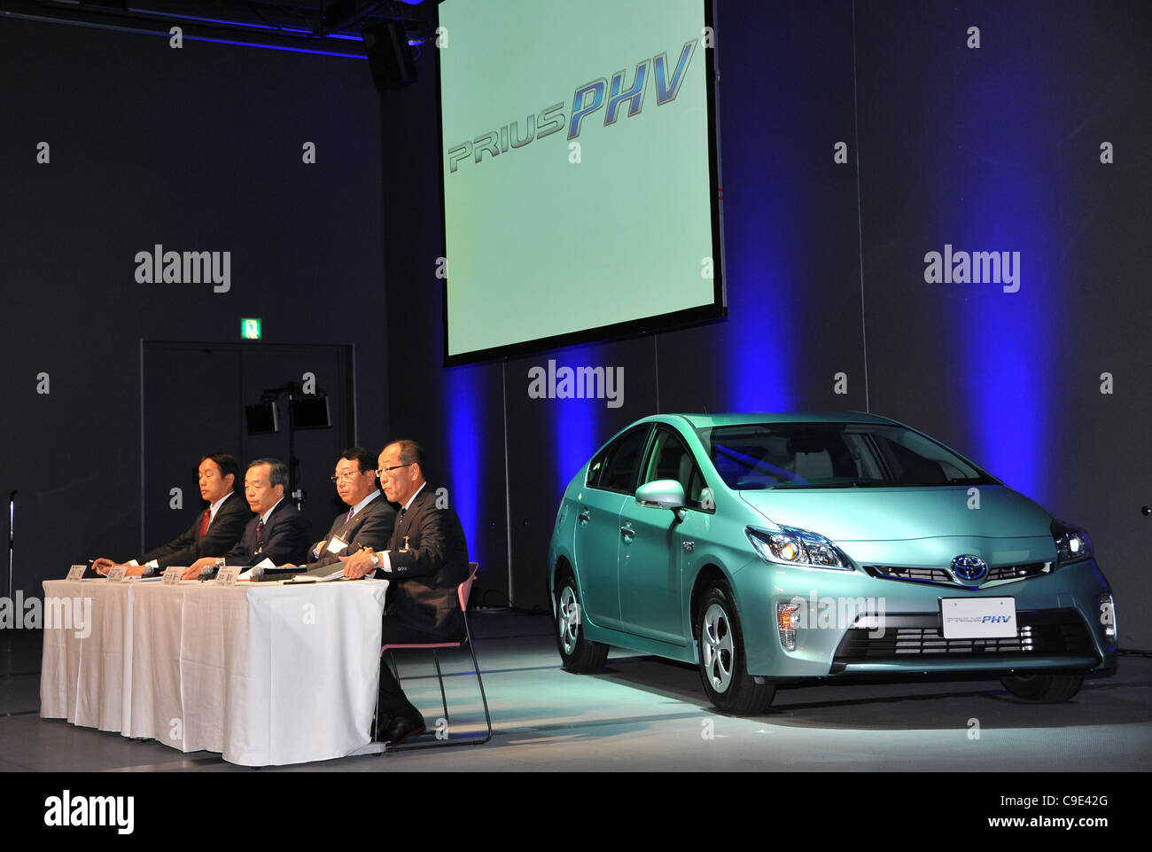 November 29, 2011, Tokyo, Japan - Toyota Motor Corp. unveils the Prius ...