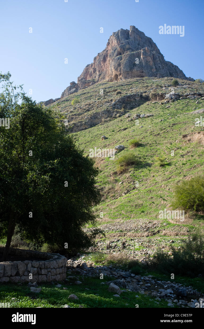 The 380-meter-high Mount Arbel cliffs on the Gospel Trail overlook the ...