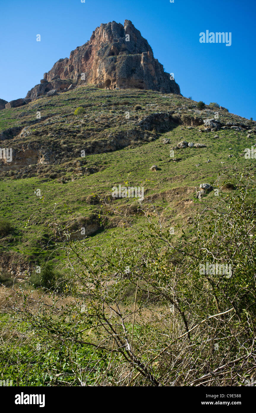 The 380-meter-high Mount Arbel cliffs on the Gospel Trail overlook the ...