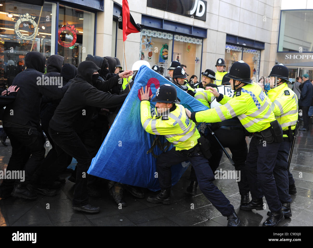 Masked activists hi-res stock photography and images - Alamy
