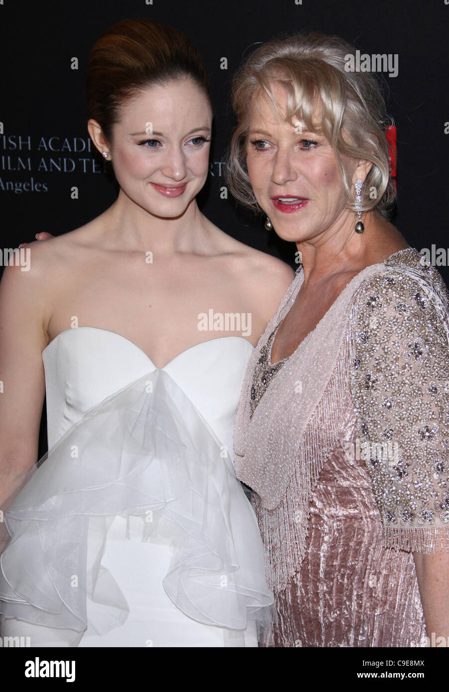 ANDREA RISEBOROUGH & HELEN MIRREN BAFTA LOS ANGELES 2011 BRITANNIA ...