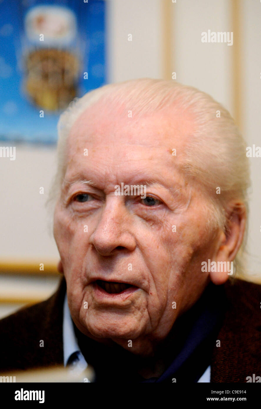 Czech animator Zdenek Miler, creator of an animated cartoons character ...