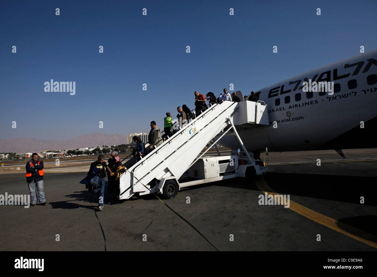 Passengers Disembarking Aeroplane High Resolution Stock Photography and ...