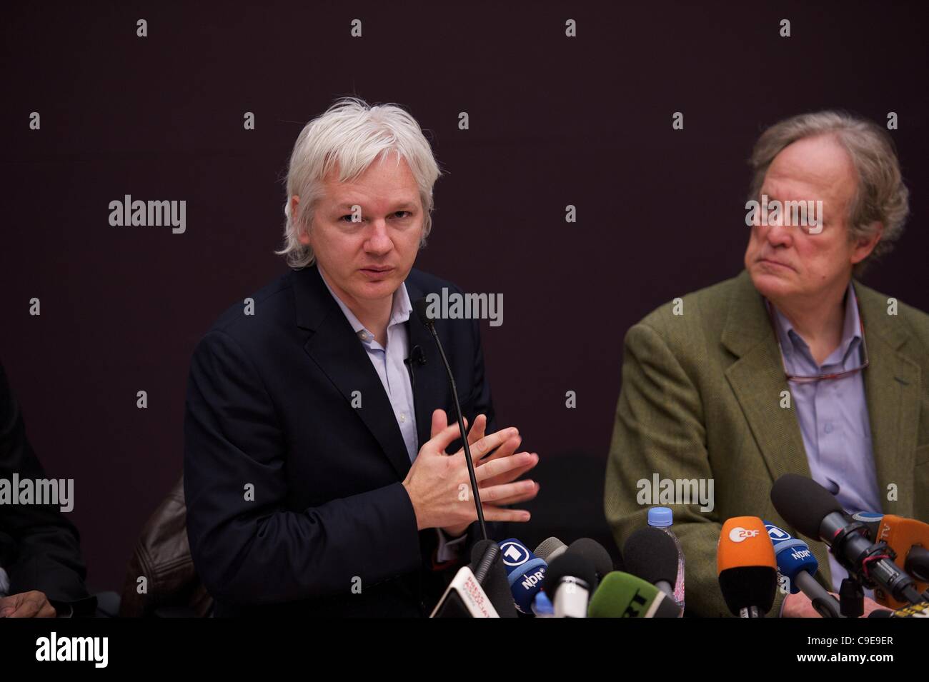 Wikileaks founder Julian Assange speaks at a press conference at City ...