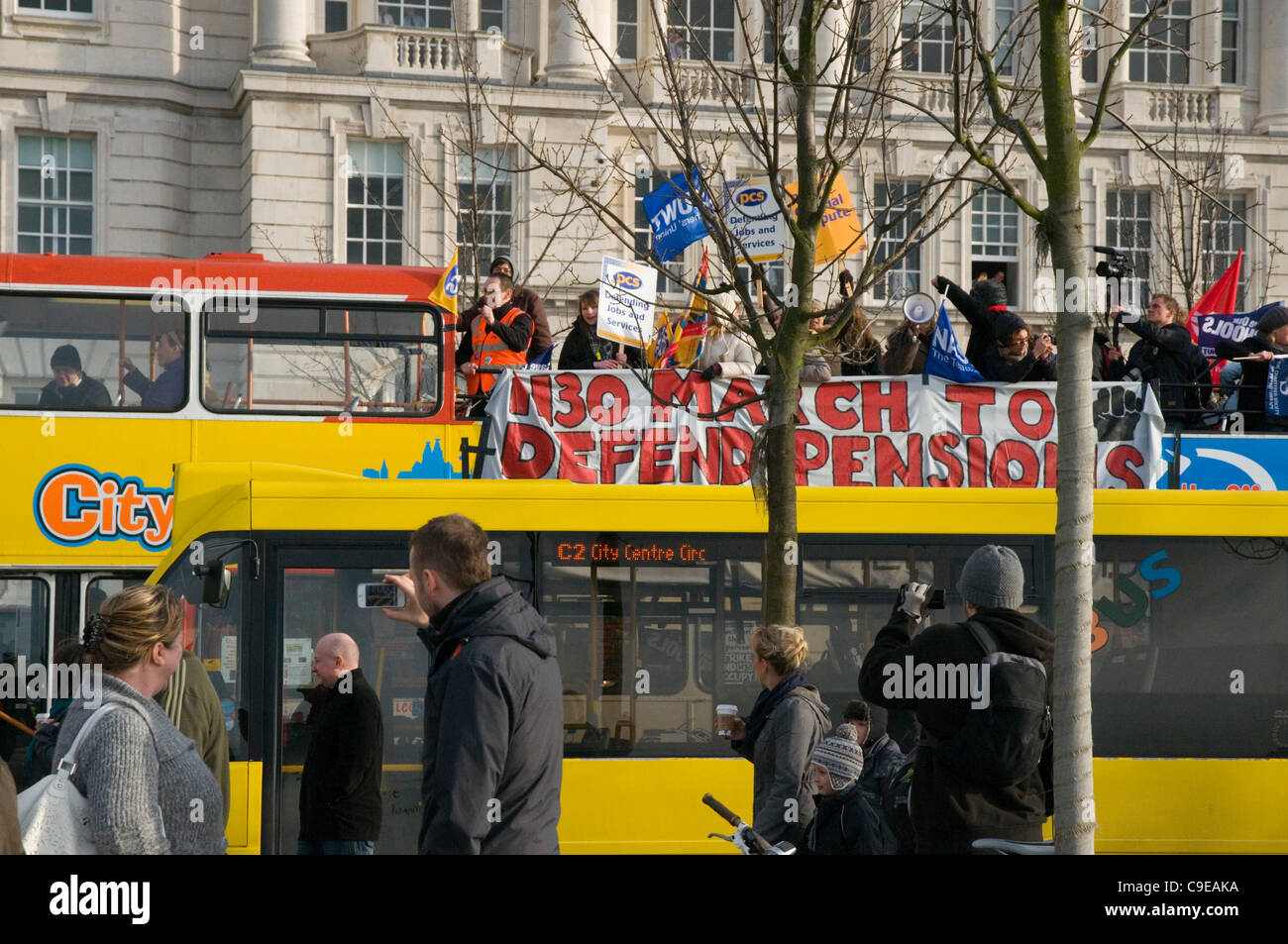 Marchers march from pierhead to St George's Hall plateau Liverpool ...