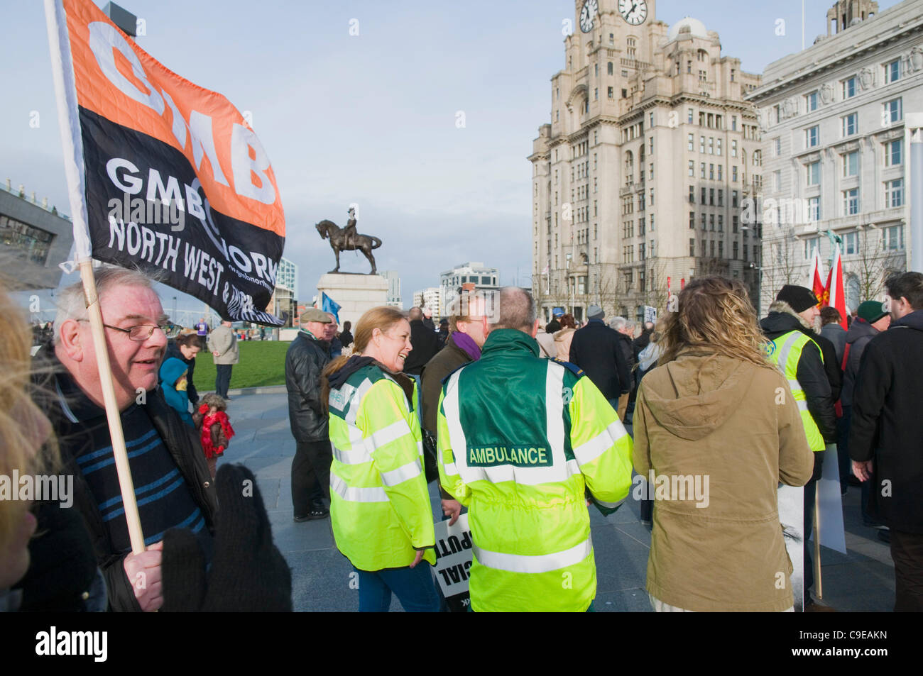 Marchers march from pierhead to St George's Hall plateau Liverpool ...