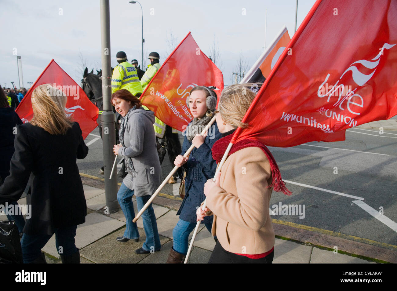 Marchers march from pierhead to St George's Hall plateau Liverpool ...