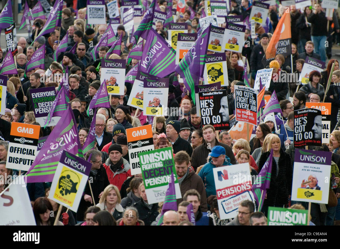 Marchers march from pierhead to St George's Hall plateau Liverpool ...