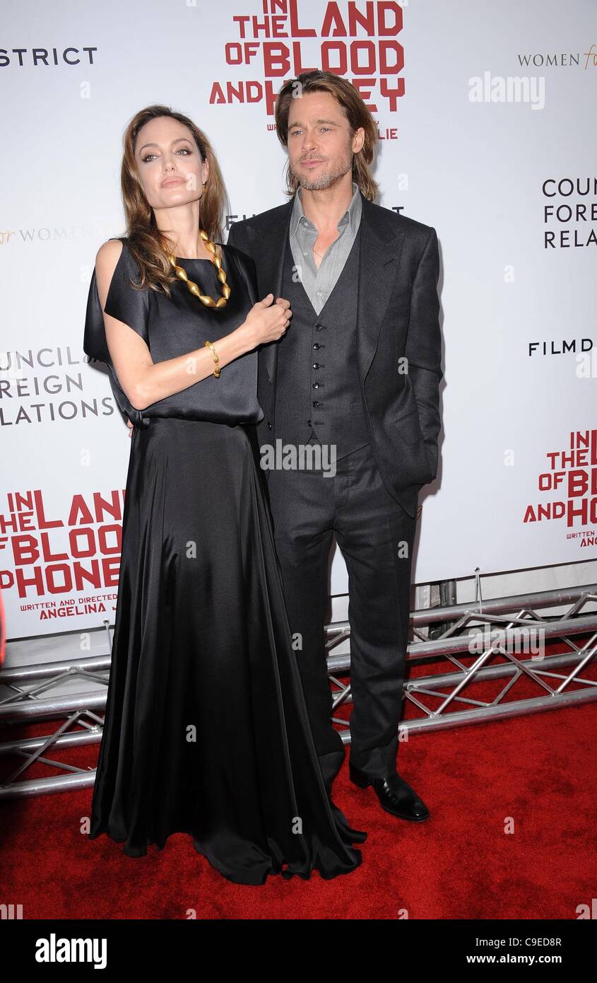 Angelina Jolie, Brad Pitt at arrivals for IN THE LAND OF BLOOD AND ...