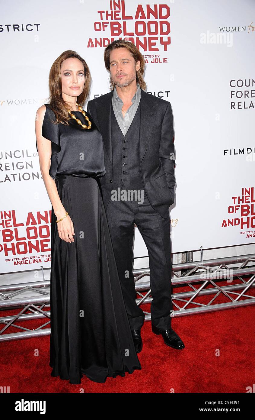 Angelina Jolie, Brad Pitt at arrivals for IN THE LAND OF BLOOD AND ...