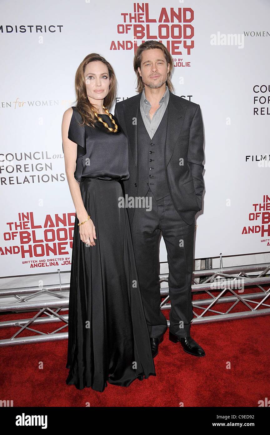 Angelina Jolie, Brad Pitt at arrivals for IN THE LAND OF BLOOD AND ...