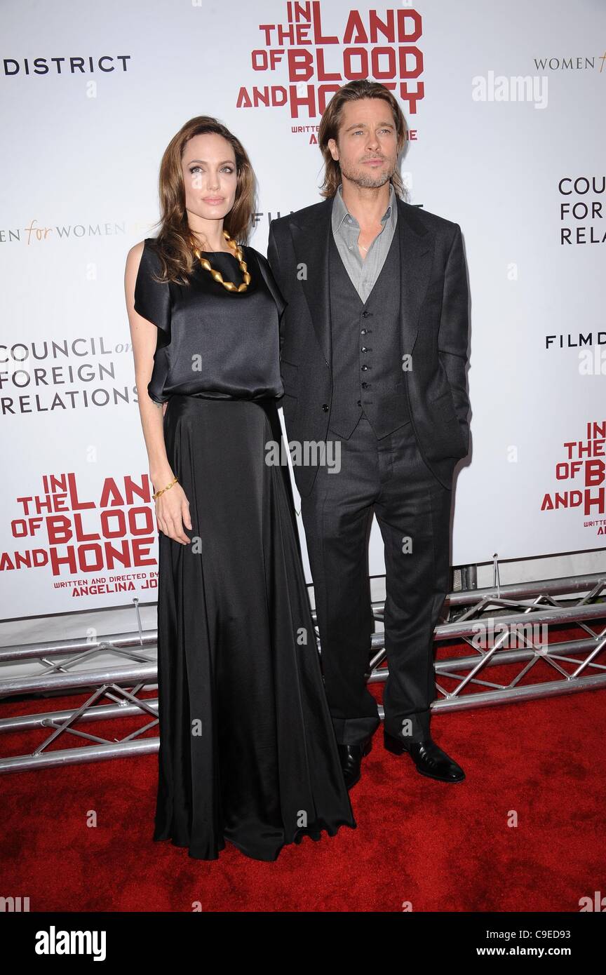 Angelina Jolie, Brad Pitt at arrivals for IN THE LAND OF BLOOD AND ...