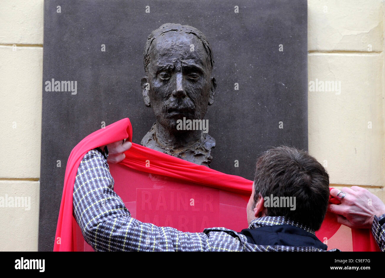 A memorial plaque and bust of one of the most important German language ...
