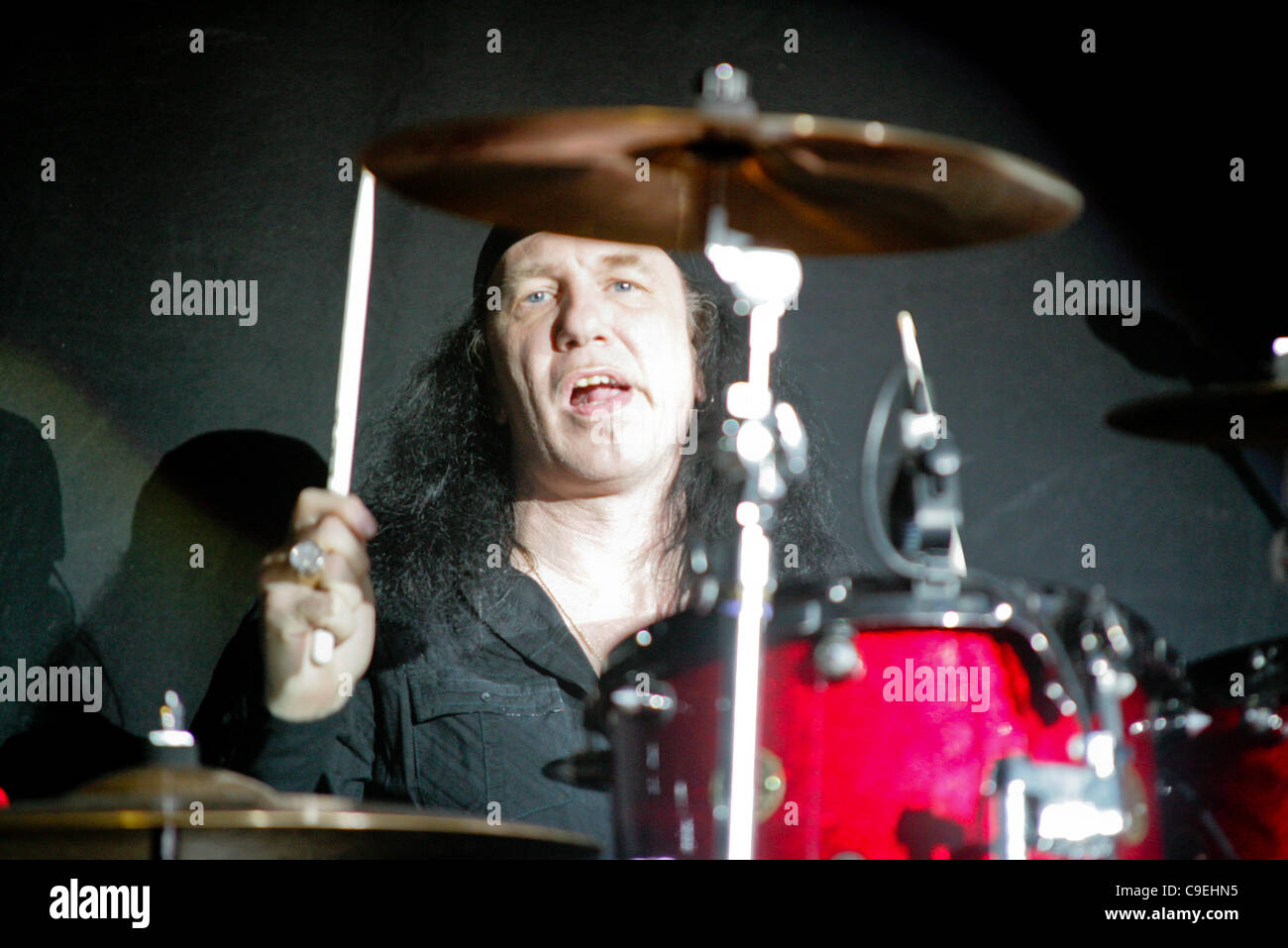 Dec. 7, 2011 - Oshawa, Ontario, Canada - Drummer of the band Anvil ...