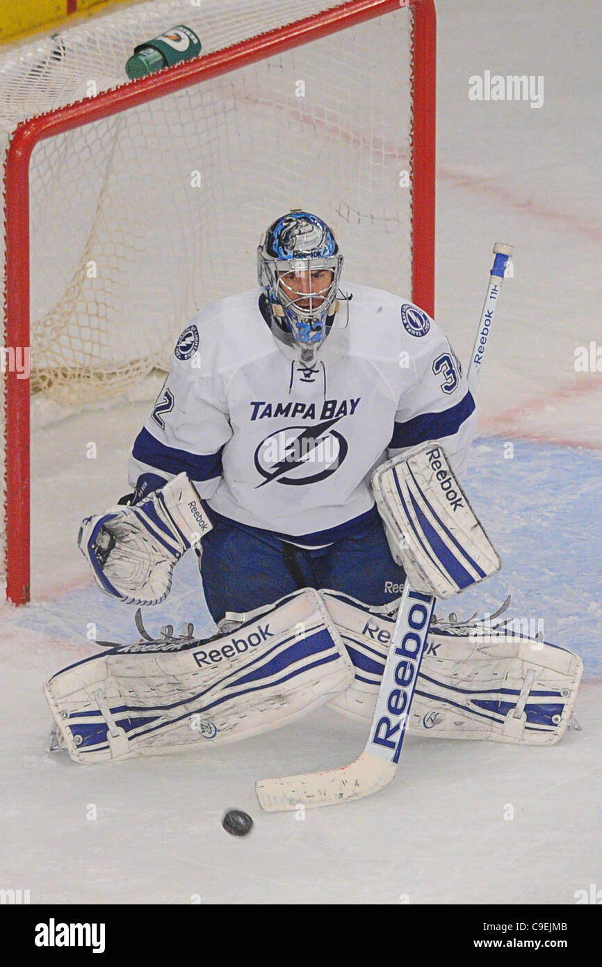 Dec. 08, 2011 - New York, New York, U.S - Tampa Bay Lightning goalie ...