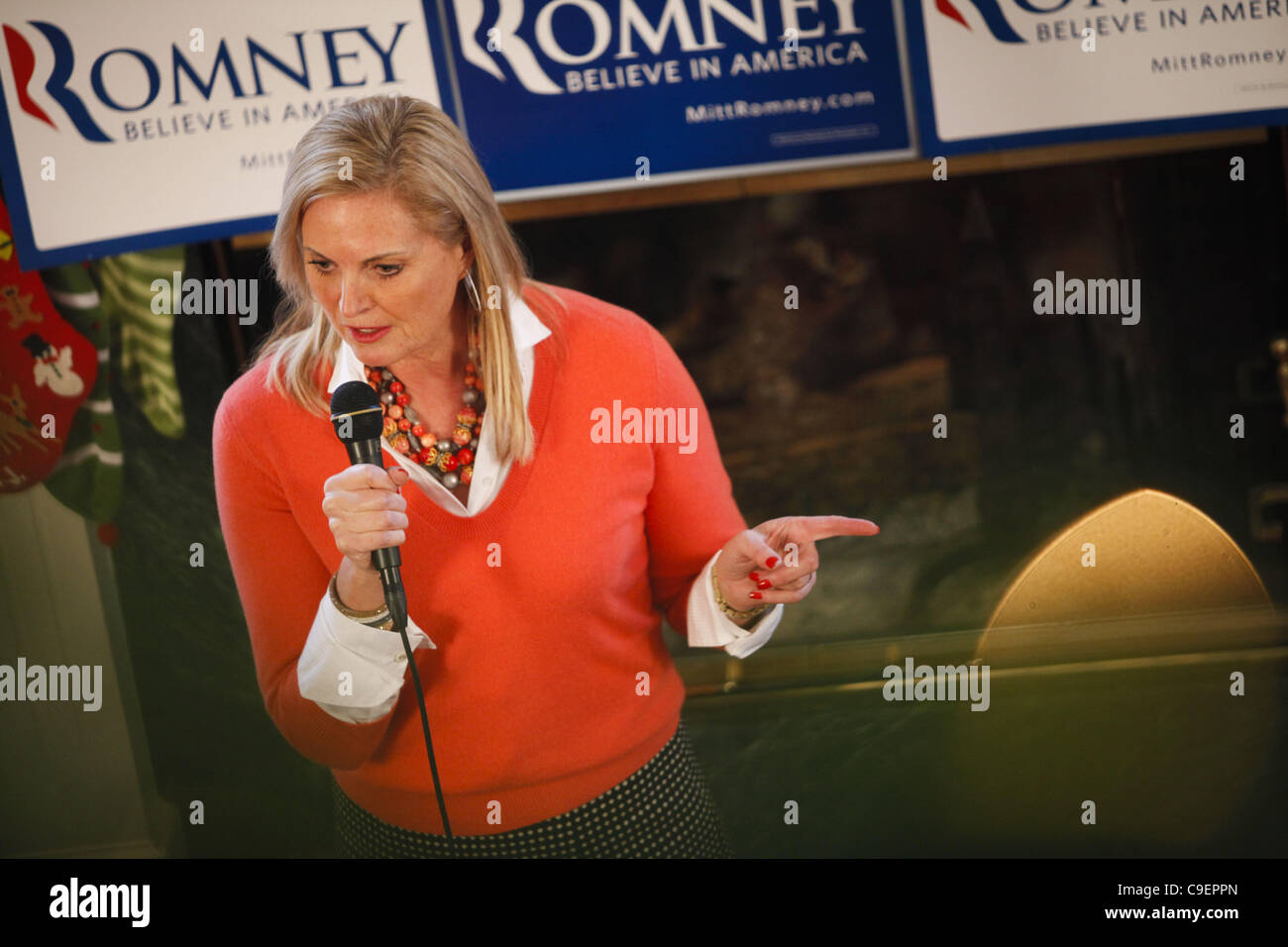 Dec. 9, 2011 - West Des Moines, Iowa, U.S. - ANN ROMNEY speaks about ...