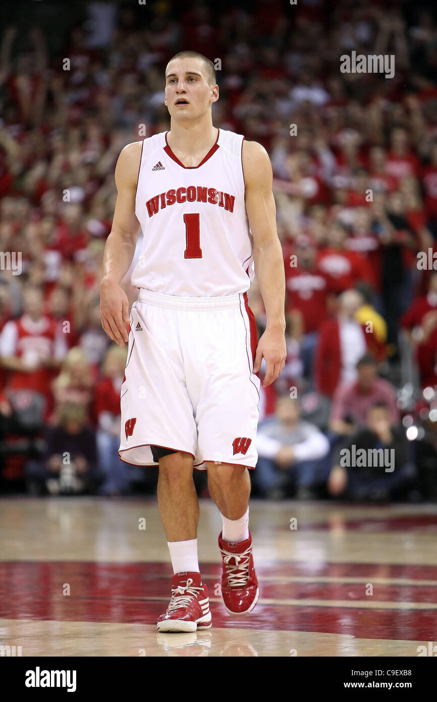 Dec. 10, 2011 - Madison, Wisconsin, U.S - Wisconsin guard Ben Brust #1 ...