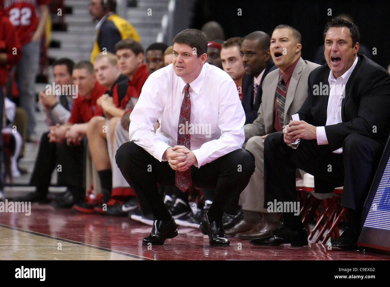 Dec. 10, 2011 - Madison, Wisconsin, U.S - UNLV coach Dave Rice and ...