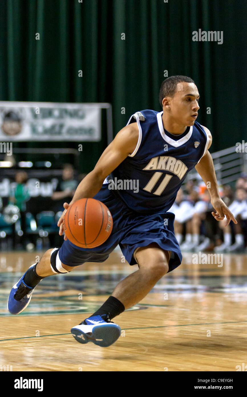 Dec. 10, 2011 - Cleveland, Ohio, U.S - Akron guard Alex Abreu (11) with the basketball during ...