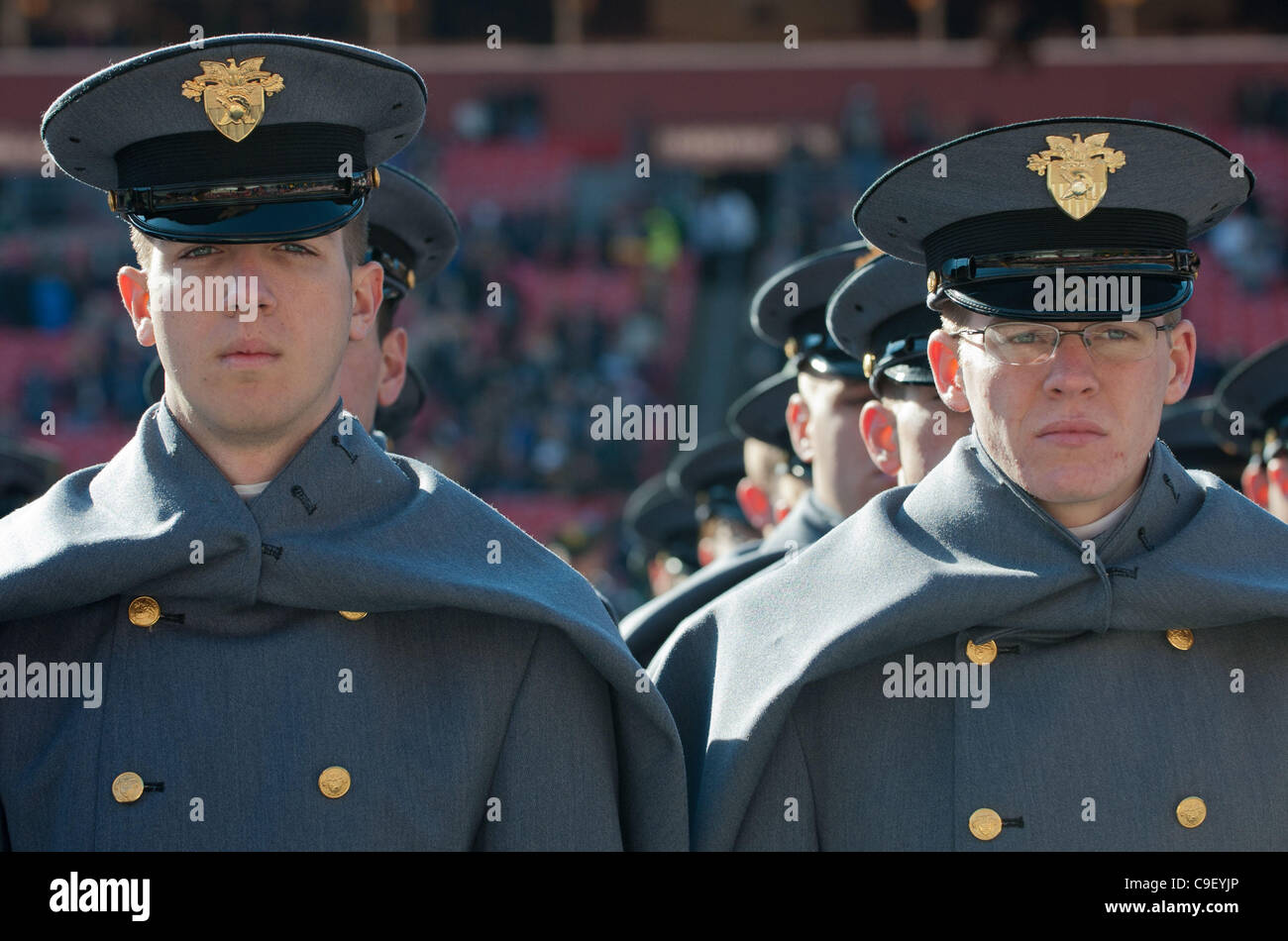 The Corps of Cadets from the United States Military Academy march on to ...