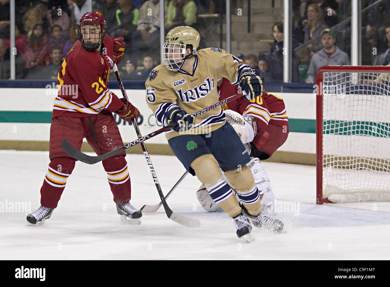 Dec. 10, 2011 - South Bend, Indiana, U.S - Notre Dame right wing Peter ...
