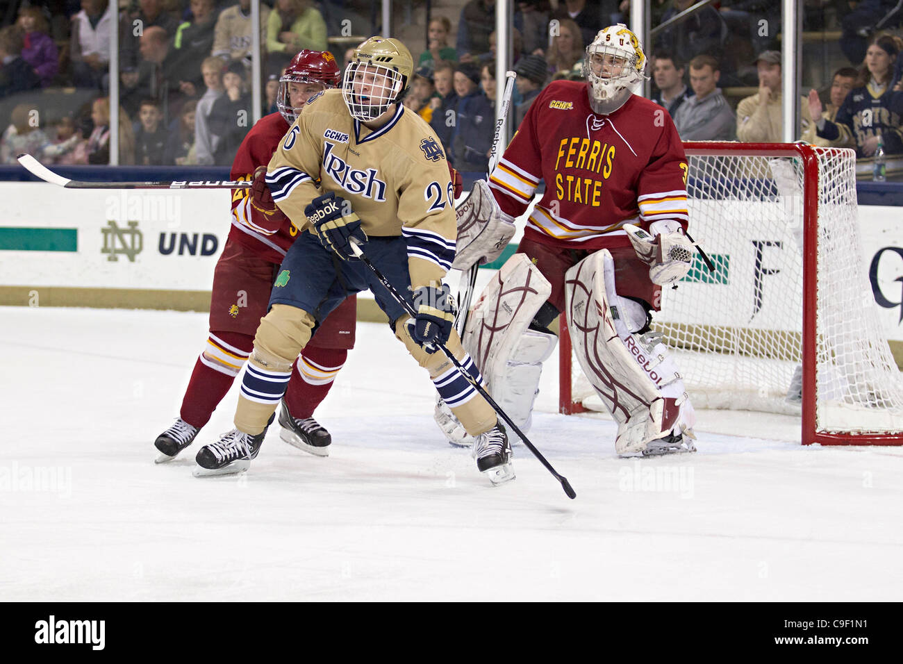 Dec. 10, 2011 - South Bend, Indiana, U.S - Notre Dame left wing Nick ...