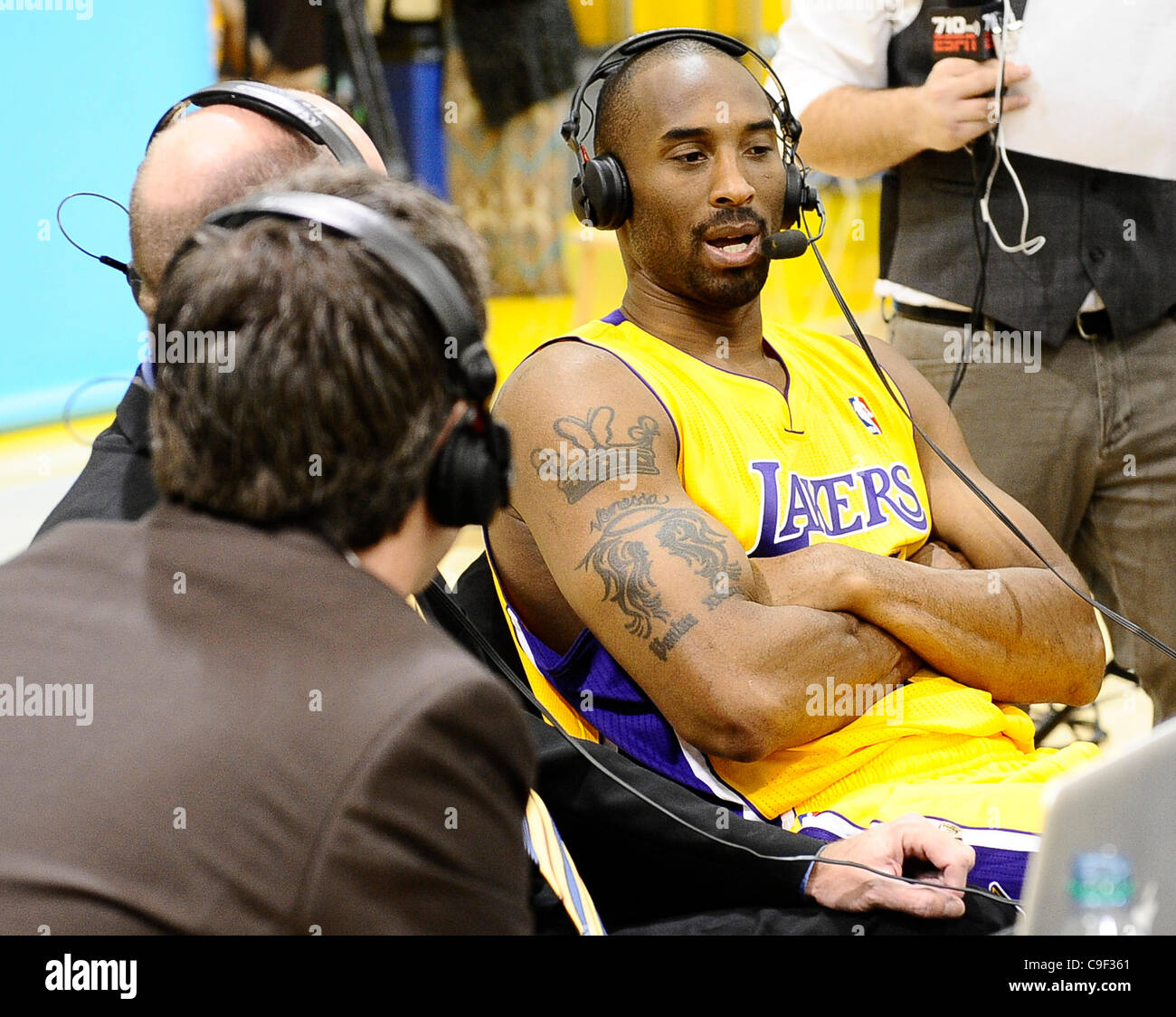Dec 11,2011 - El Segundo, California, USA. Laker Kobe Bryant talks ...