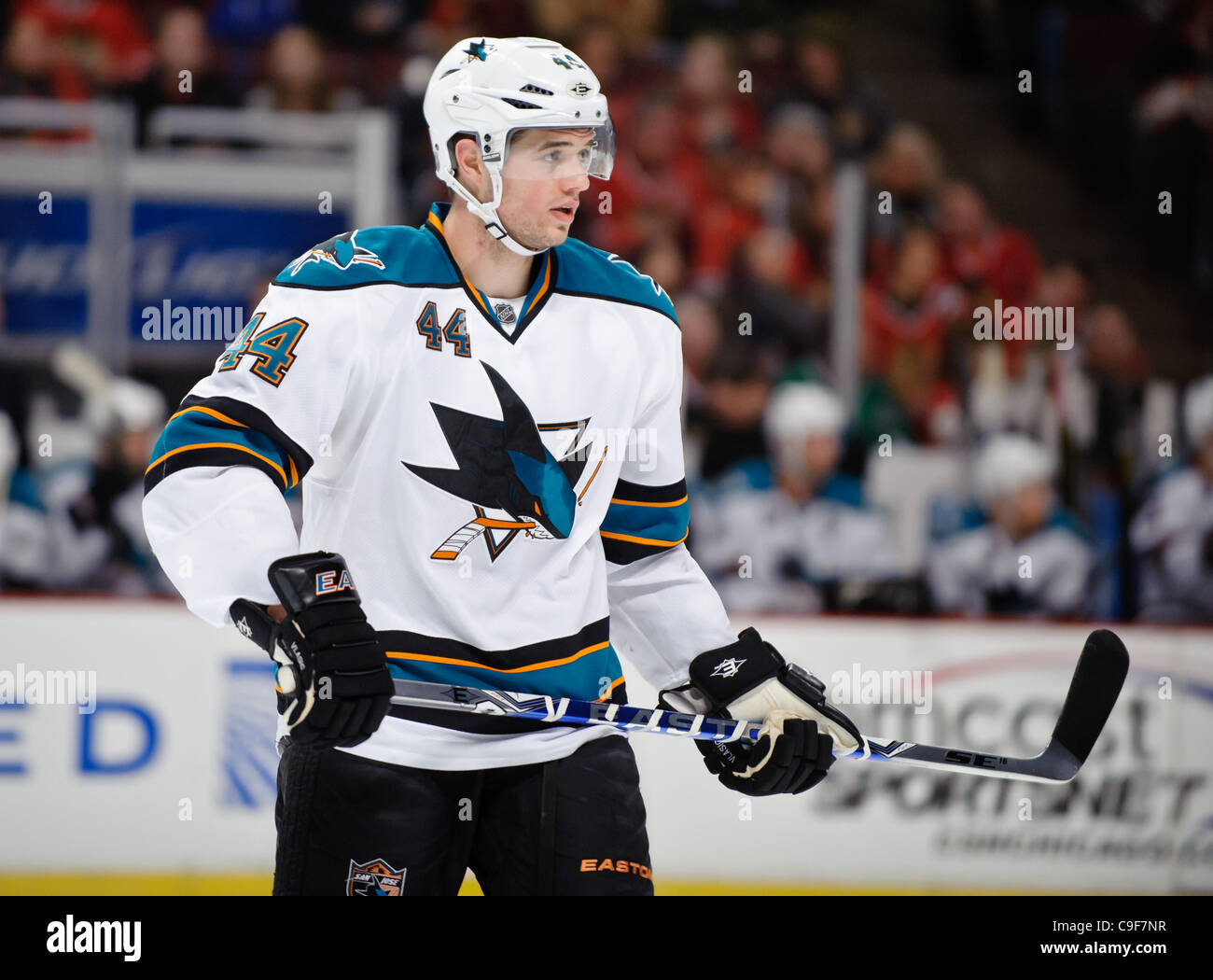 Dec. 11, 2011 - Chicago, Illinois, U.S - San Jose defenseman Marc ...