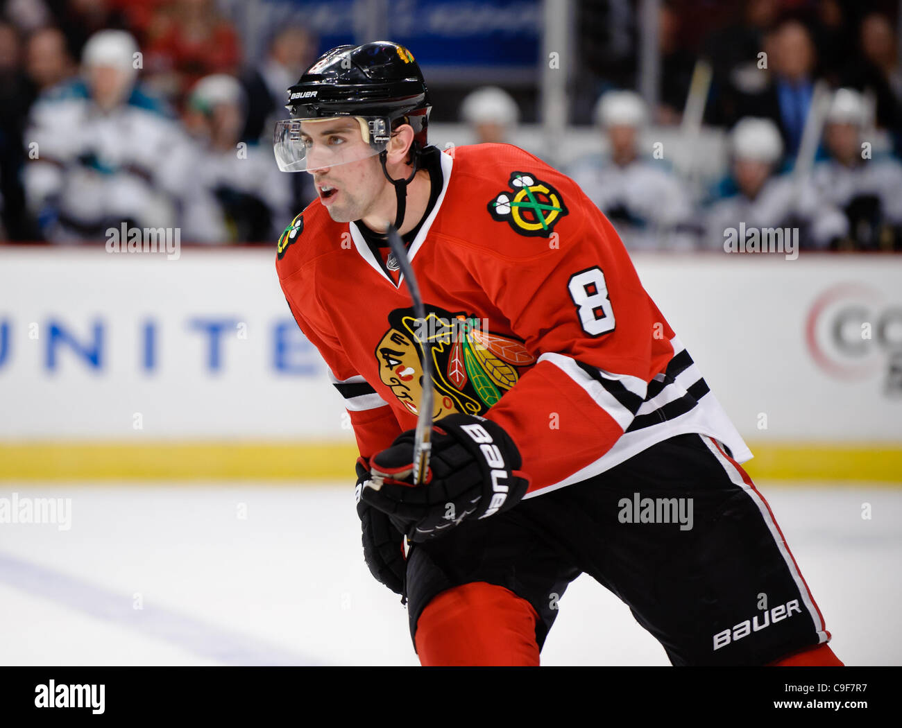 Dec. 11, 2011 - Chicago, Illinois, U.S - Chicago defenseman Nick Leddy ...
