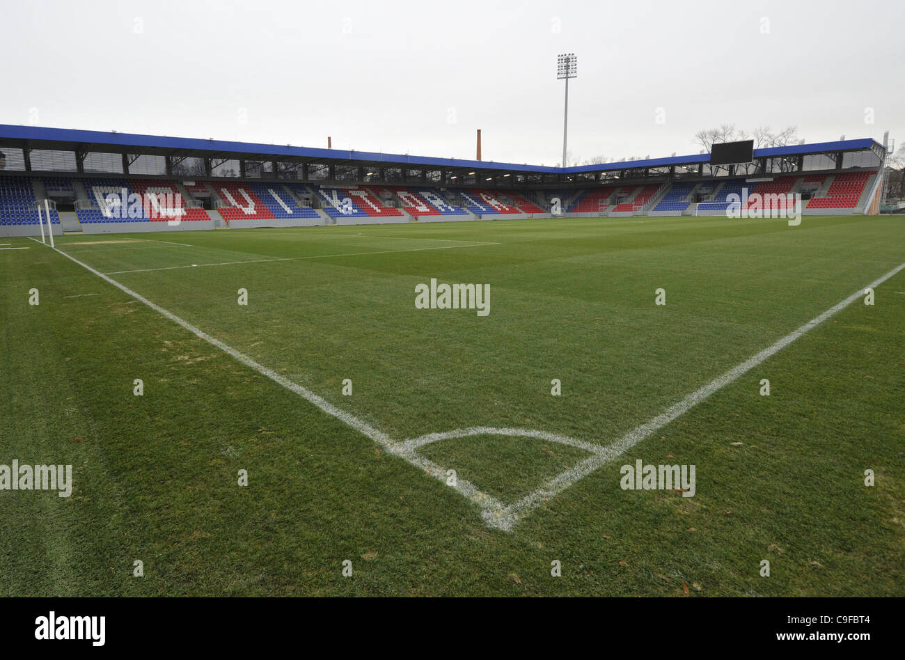 Newly reconstructed stadium of the Czech soccer team FC Viktoria Plzen ...