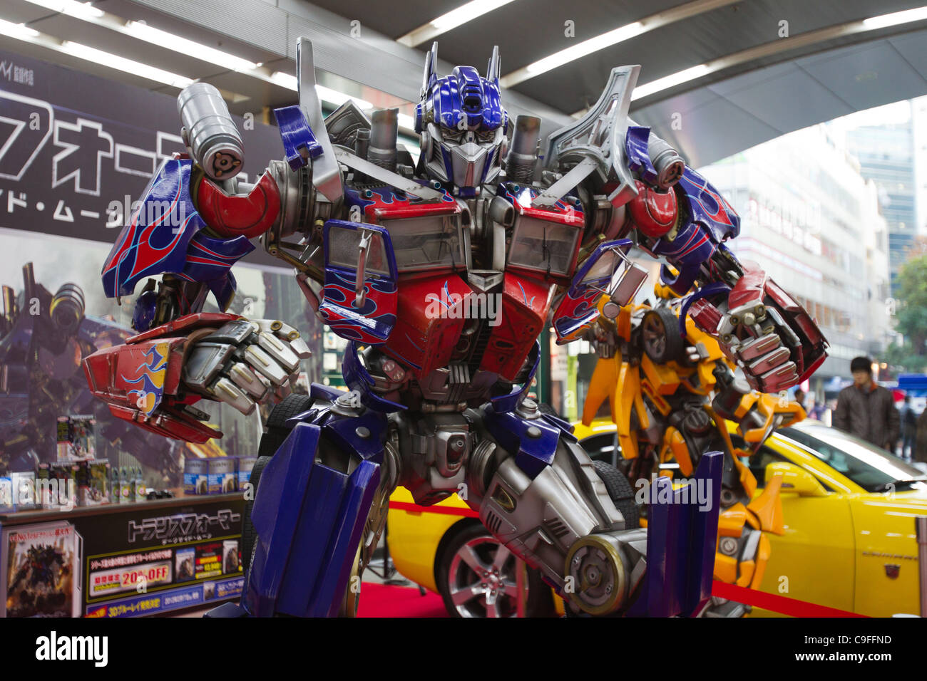 Dec 15, 2011, Tokyo, Japan - A large scale figure of Optimus Prime from ...