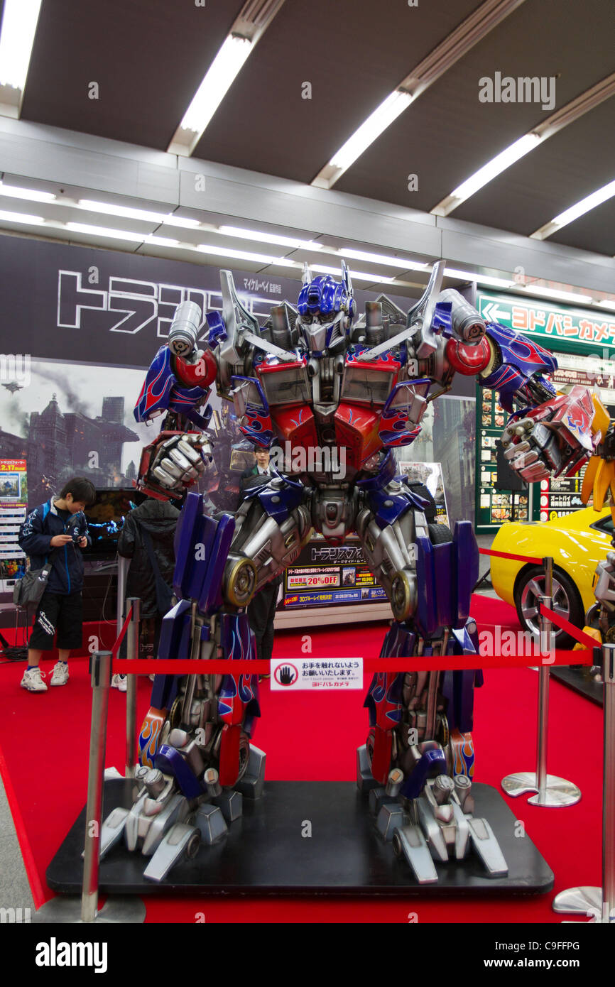 Dec 15, 2011, Tokyo, Japan - A large scale figure of Optimus Prime from ...