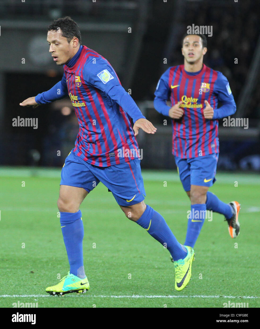 Dec. 15, 2011 - Yokohama, Japan - Adriano of Barcelona celebrates after ...