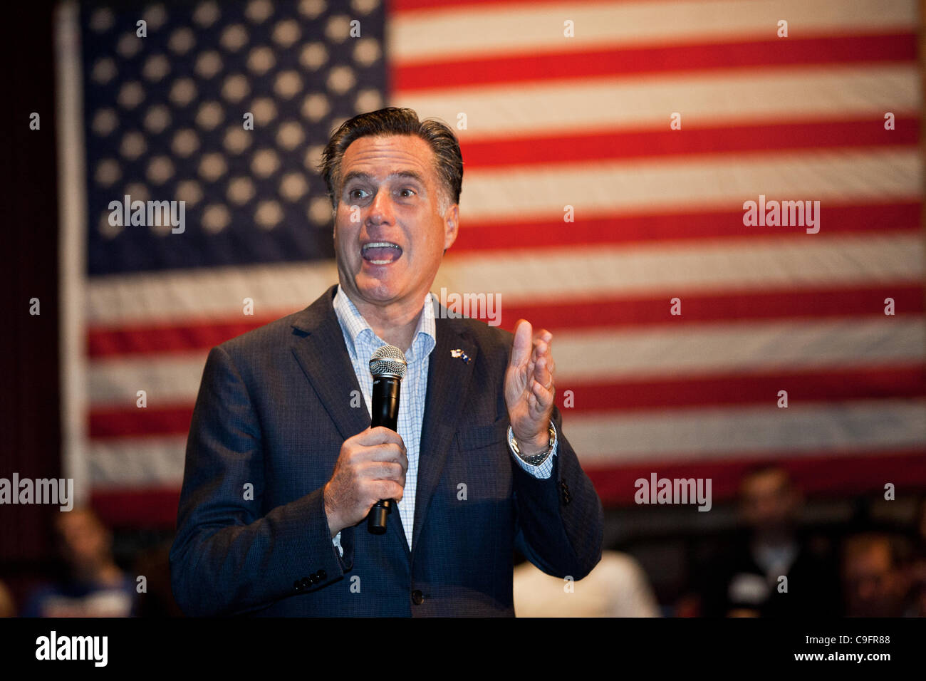 Republican presidential candidate Gov. Mitt Romney during a town hall ...