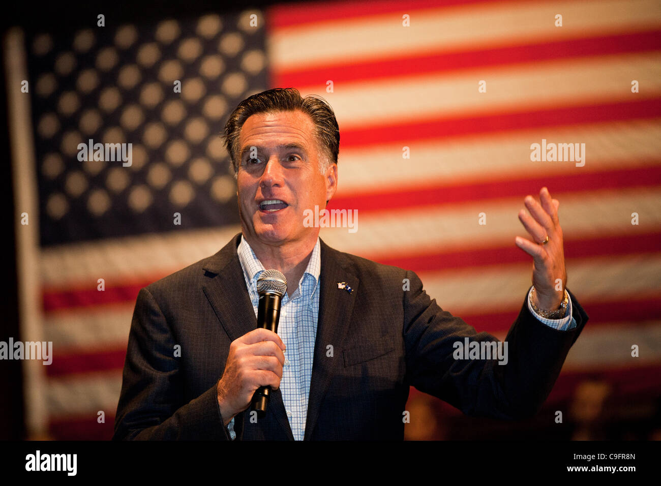 Republican presidential candidate Gov. Mitt Romney during a town hall ...