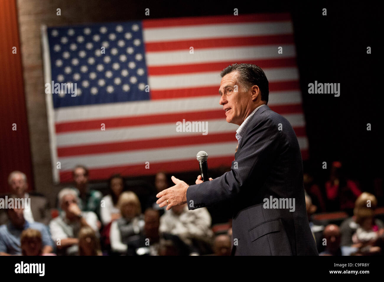 Republican presidential candidate Gov. Mitt Romney during a town hall ...
