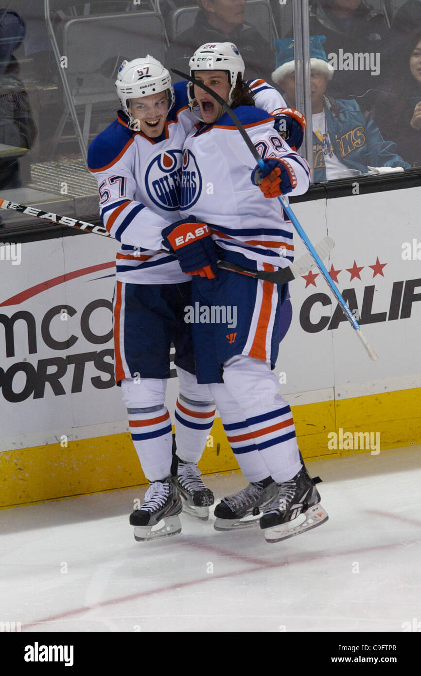 Dec. 17, 2011 - San Jose, California, U.S - Oilers center Anton Lander ...
