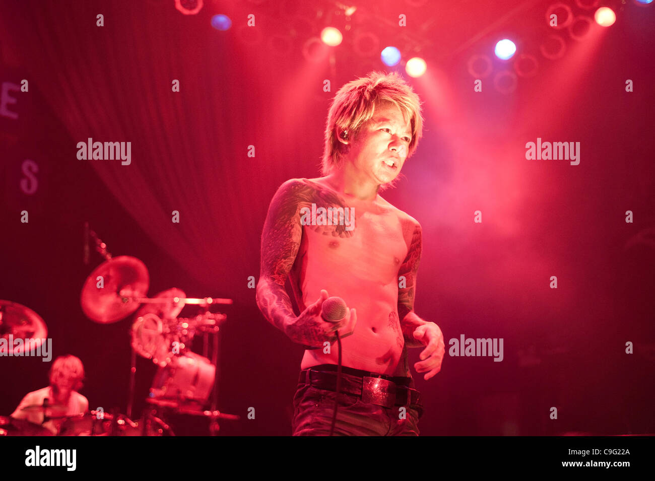 December 18, 2011 - Chicago, IL USA - Kyo (front) and Shinya (back), of ...