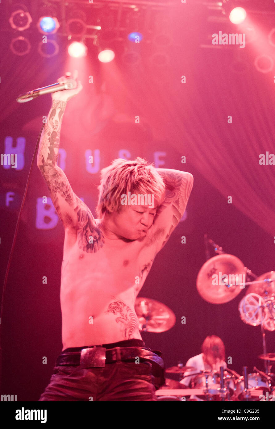 December 18, 2011 - Chicago, IL USA - Kyo (front) and Shinya (back), of ...