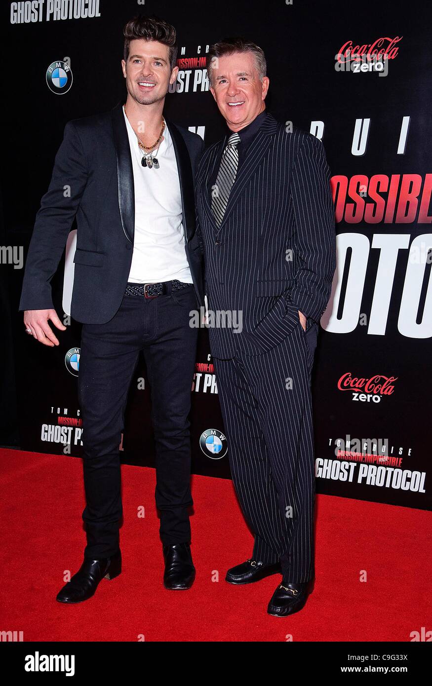 Robin Thicke and Alan Thicke at arrivals for MISSION: IMPOSSIBLE ...