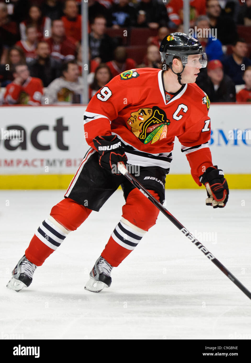 Dec. 21, 2011 - Chicago, Illinois, U.S - Chicago center Jonathan Toews ...