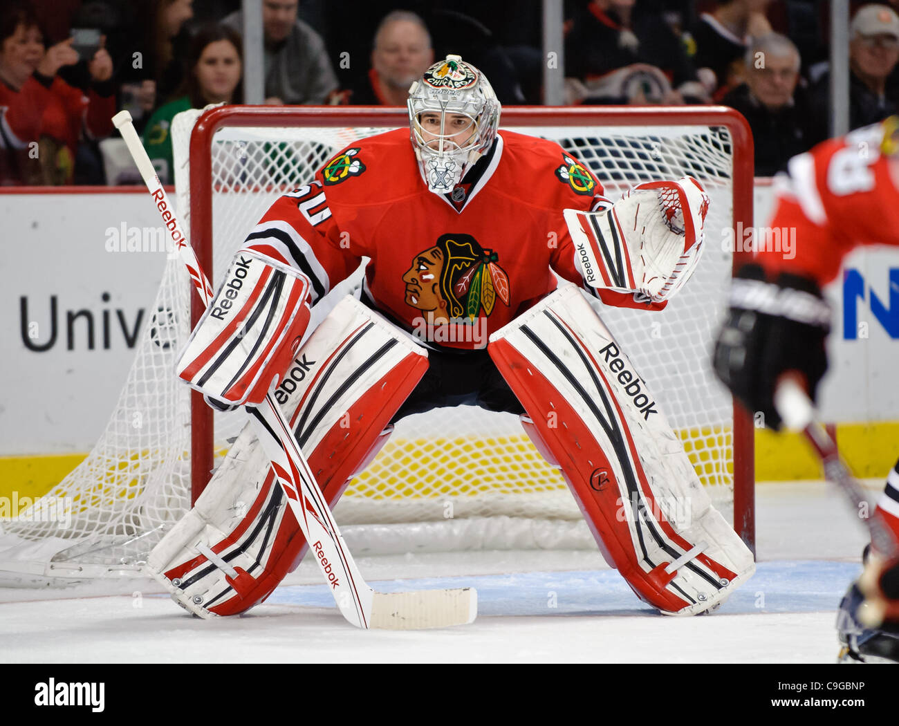Dec. 21, 2011 - Chicago, Illinois, U.S - Chicago goalie Corey Crawford ...