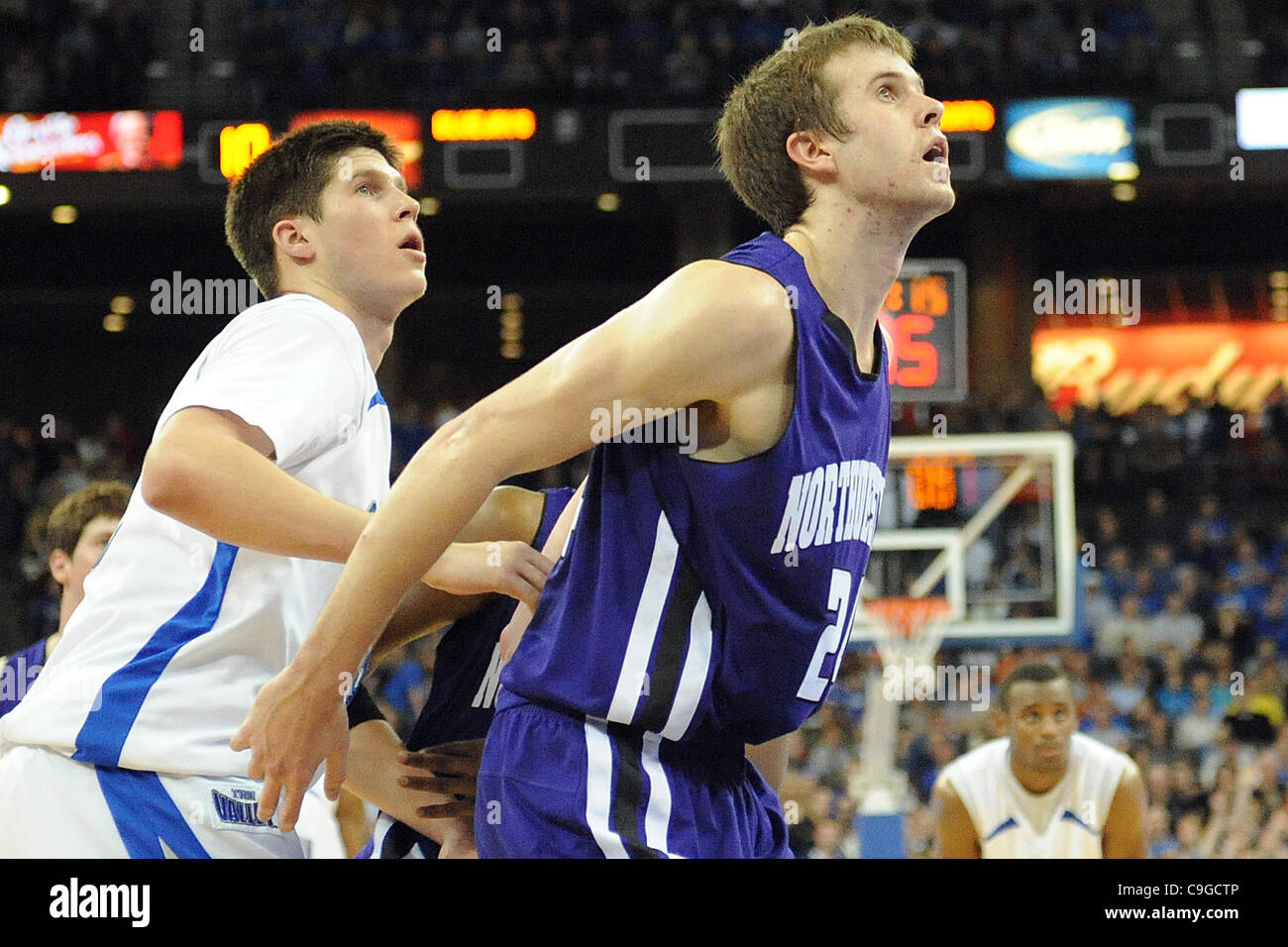 Dec. 22, 2011 - Omaha, Nebraska, U.S - Northwestern forward John Shurna ...