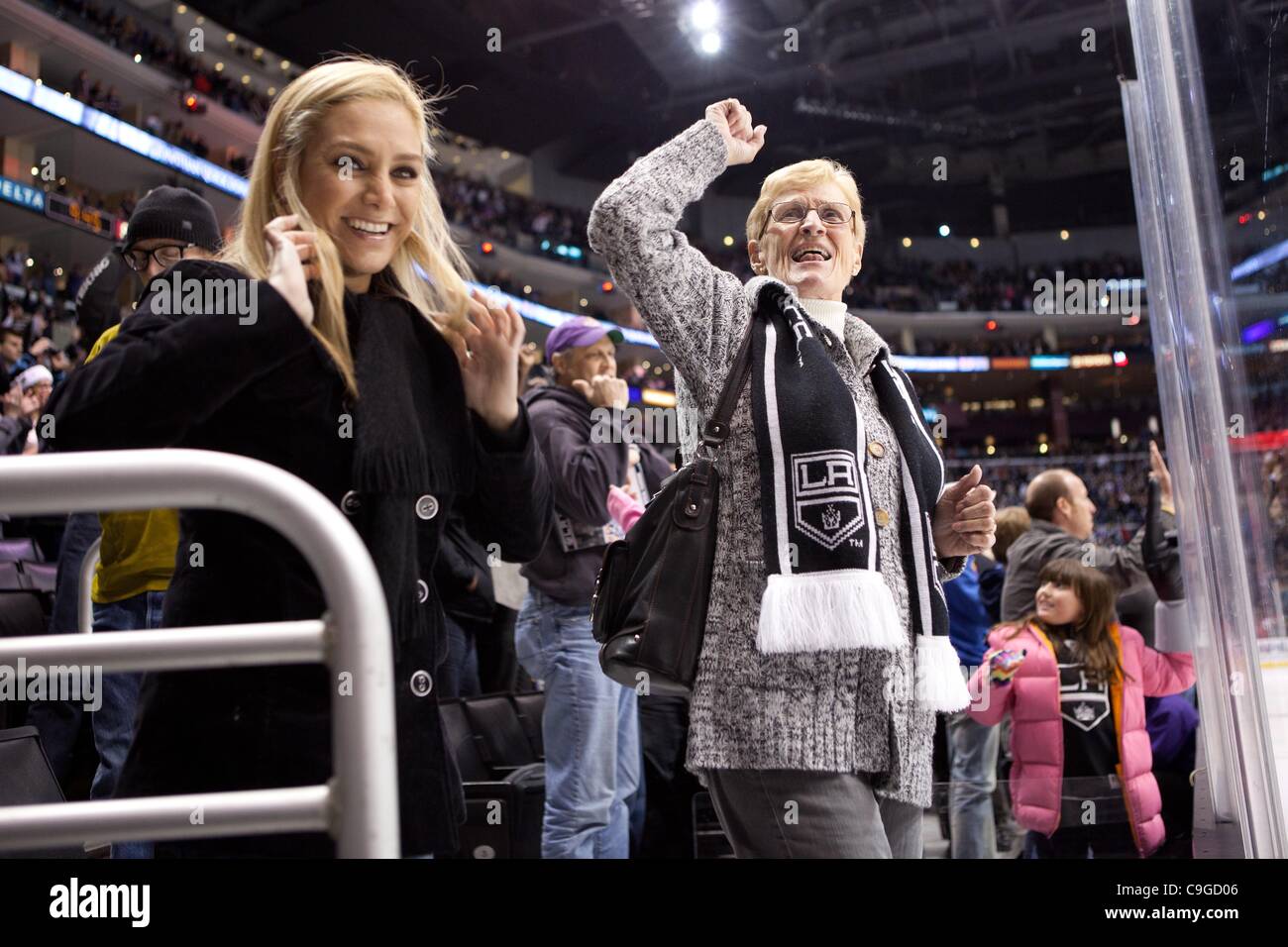 Dec. 22, 2011 - Los Angeles, California, U.S - LA Kings fans cheer an ...