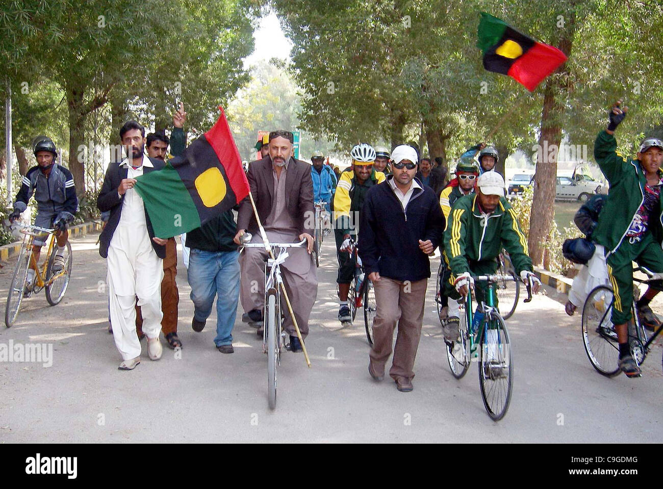 Peoples youth organization cycle rally participants hi-res stock ...