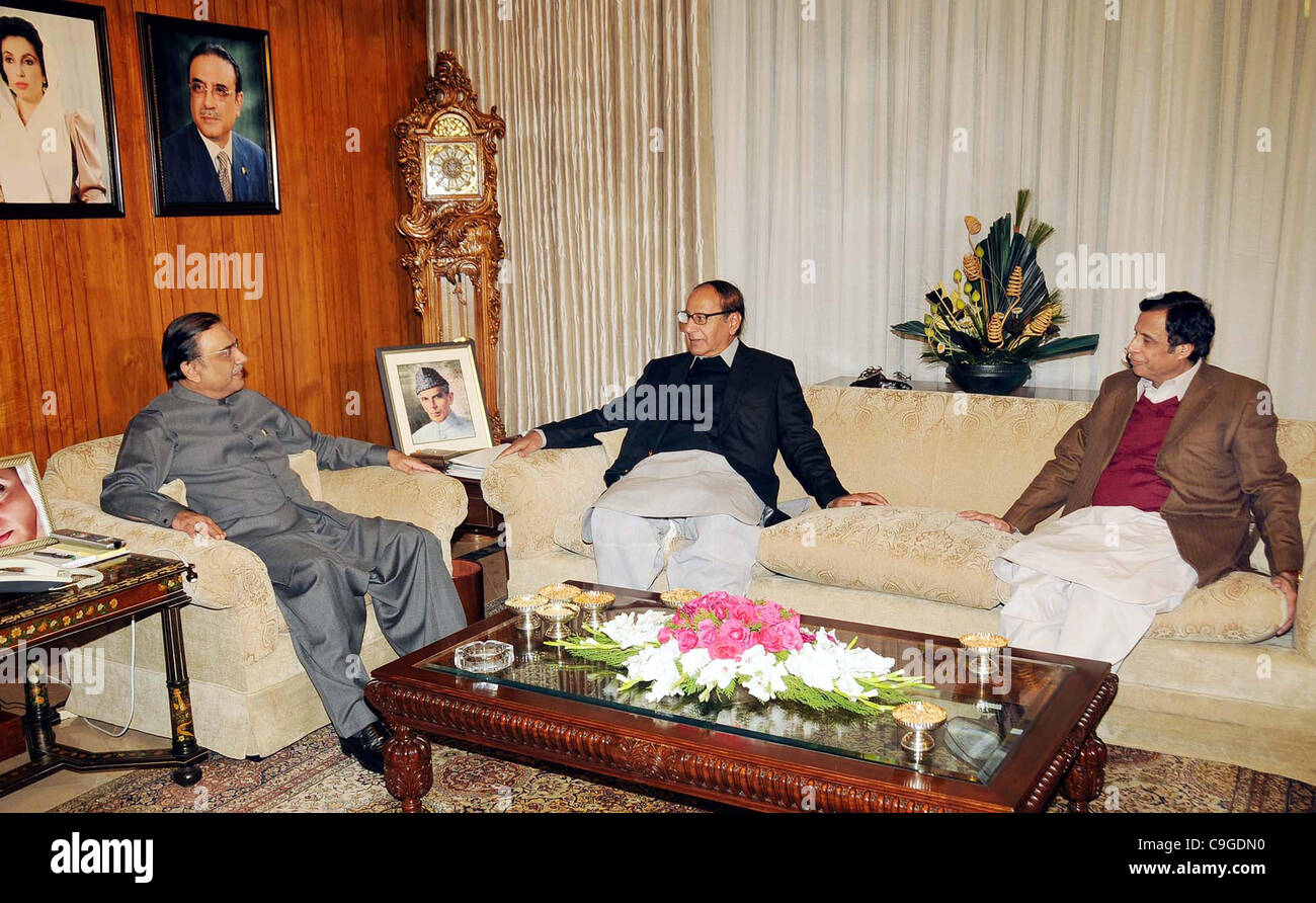 Muslim league q president ch shujaat hussain islamabad hi-res stock ...