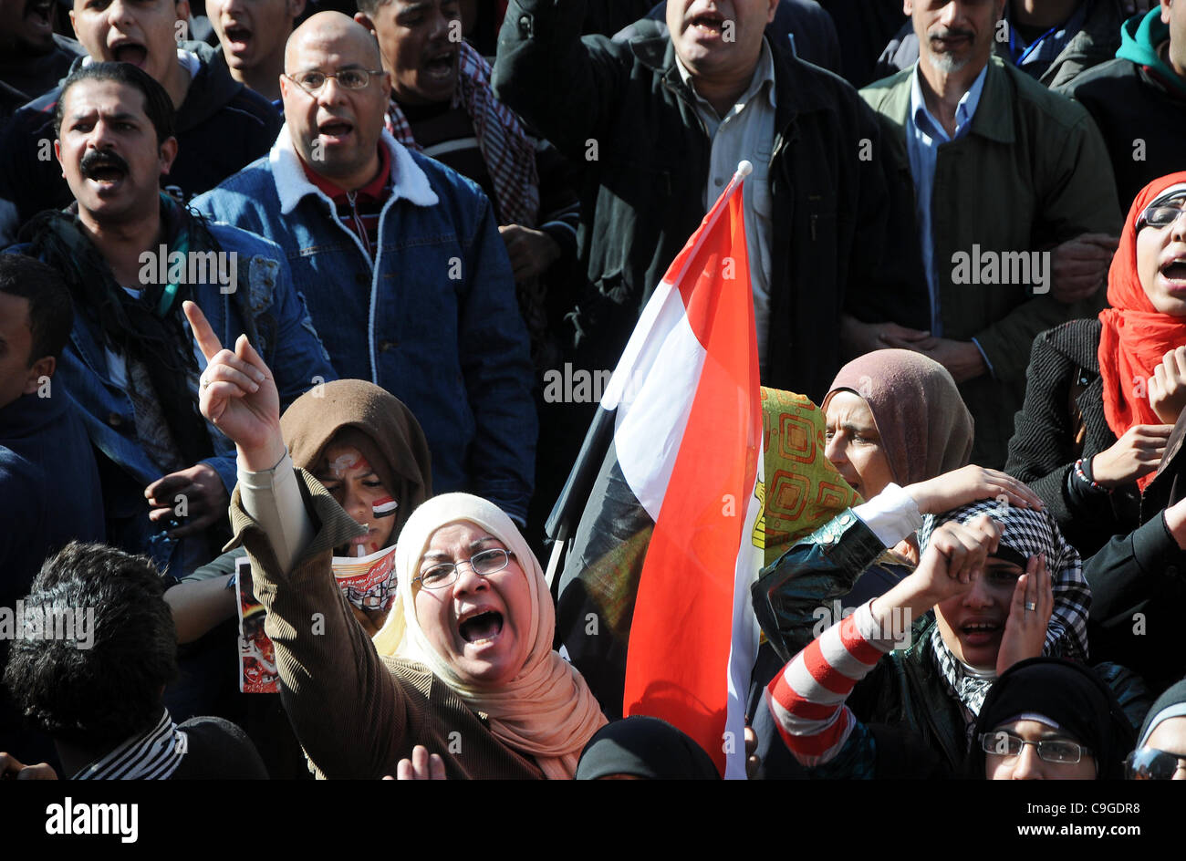 Dec. 23, 2011 - Cairo, Cairo, Egypt - Egyptian protesters shout anti ...
