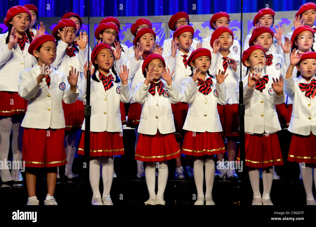 Dec. 24, 2011 - Los Angeles, CA, USA - The Young Angels Choir performs ...