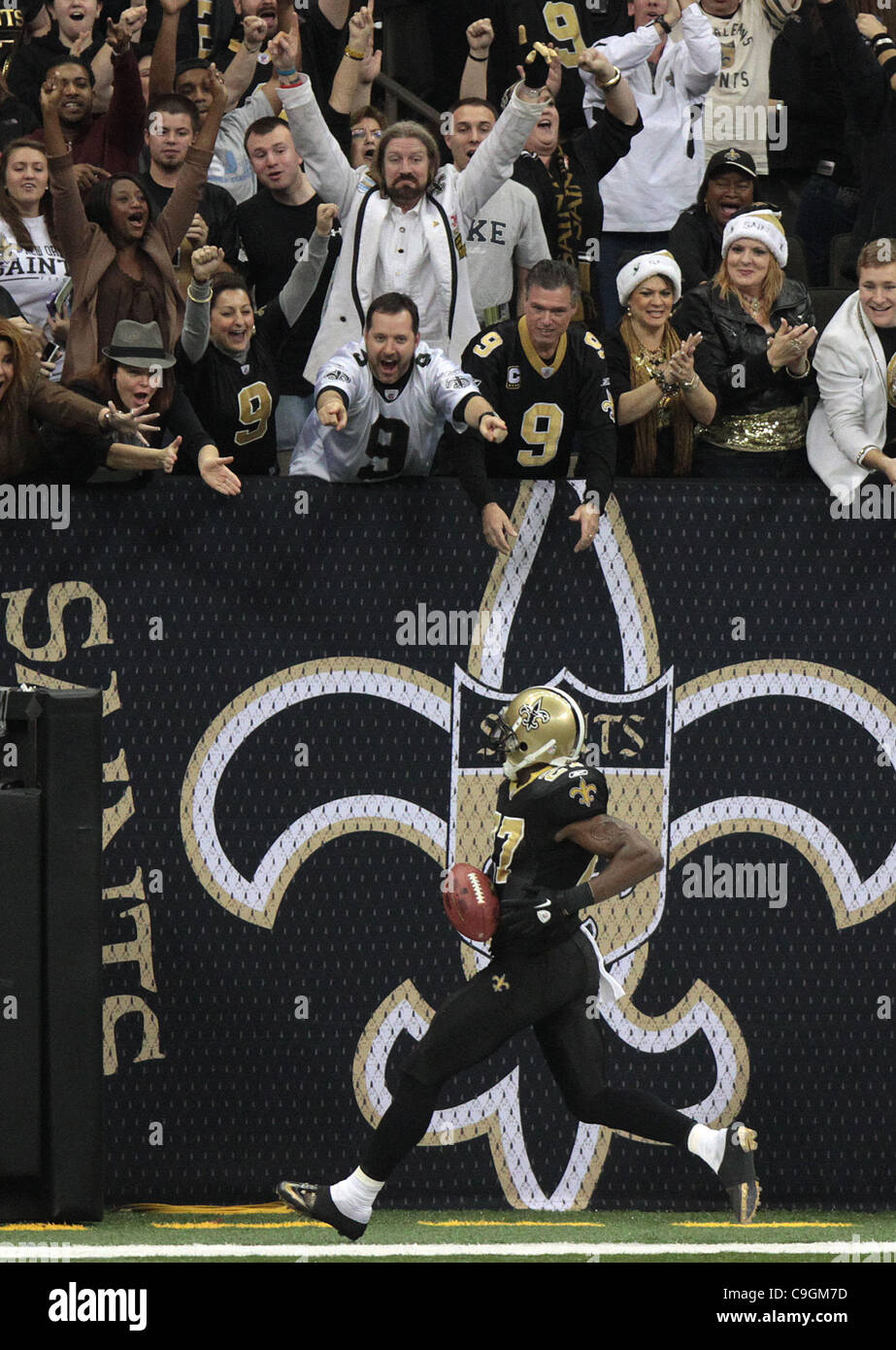 New Orleans Saint Malcolm Jenkins runs to the scored a touchdown after ...