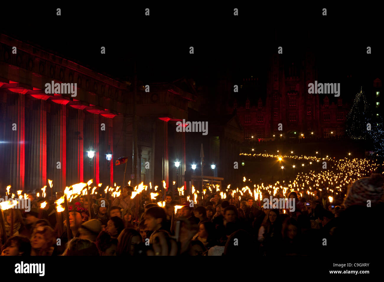 Torchlight Procession (Night Afore) 30 December 2011 beginning of New ...